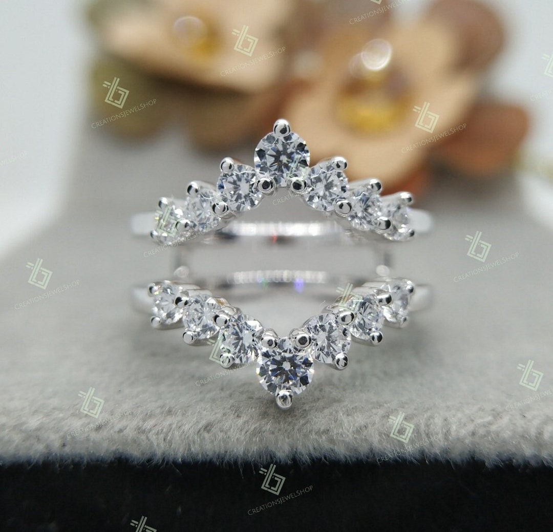 Moissanite Enhancer Ring Guard, Wraps for Ring, Enhancer Wrap Ring ...