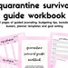 Quarantine Survival Guide Workbook Quarantine Journal INSTANT - Etsy