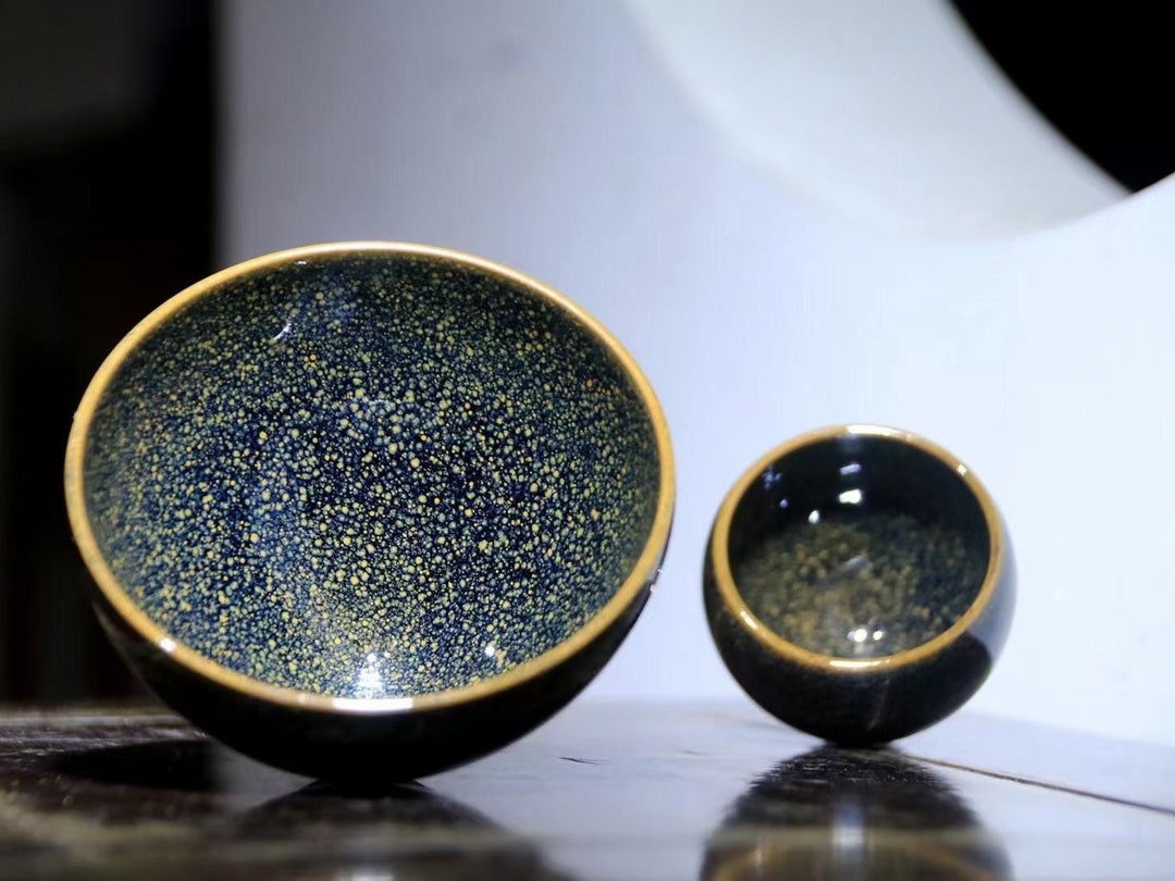 Pair Cups Handmade Jianzhan Tenmoku Oil Spot Tea Bowl - Etsy