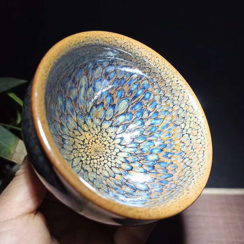 9562mm handmade Partridge Speckle Jianzhan tenmoku tea bowl | Etsy