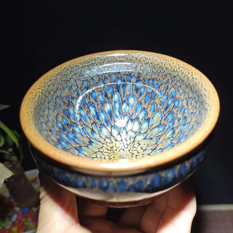 9562mm handmade Partridge Speckle Jianzhan tenmoku tea bowl | Etsy