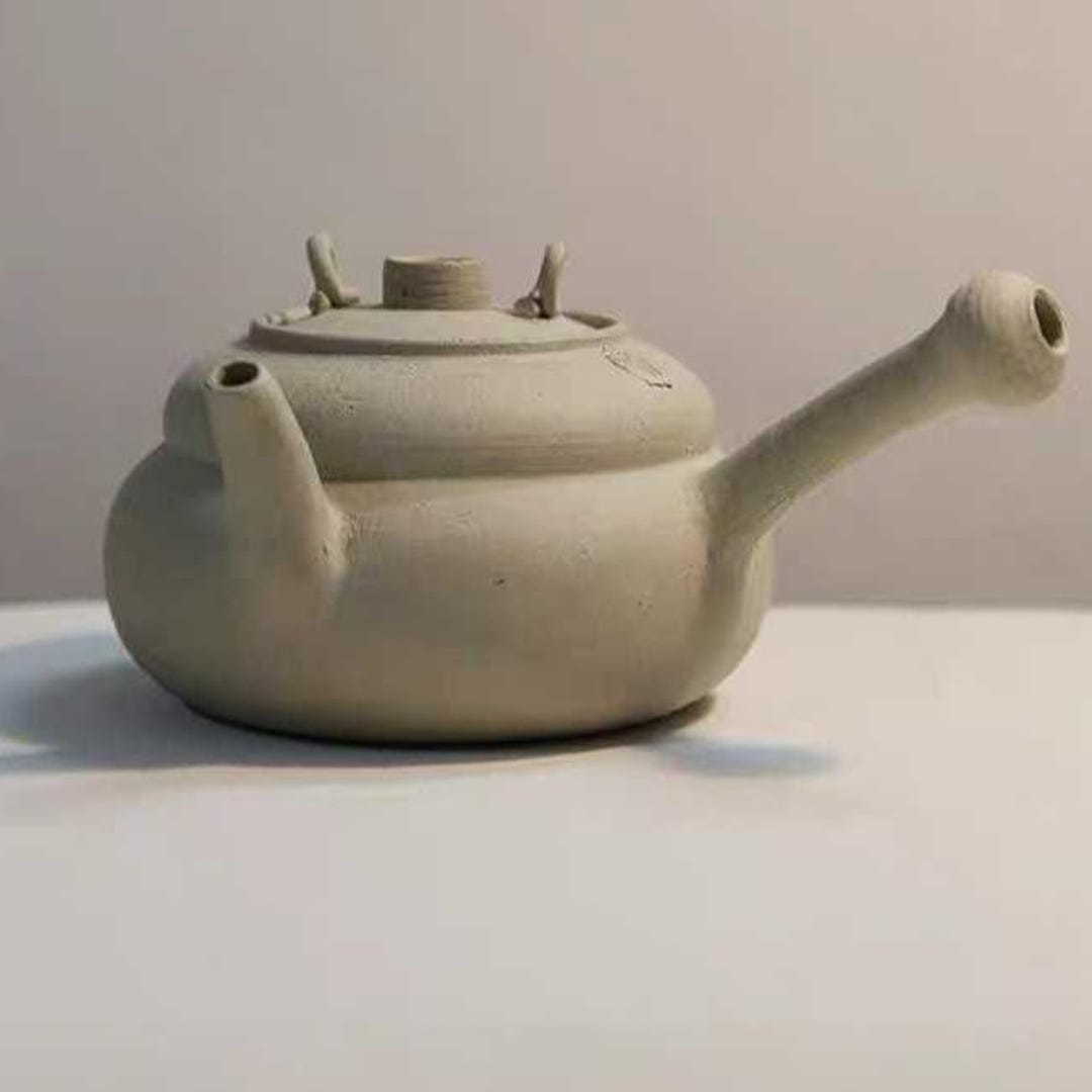 Handmade 350ml White Clay Single Hole Chaozhou Sha Diao for Electric ...
