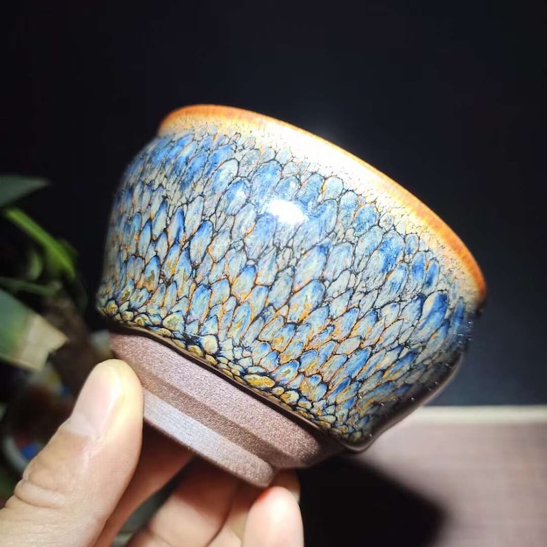 9562mm handmade Partridge Speckle Jianzhan tenmoku tea bowl | Etsy