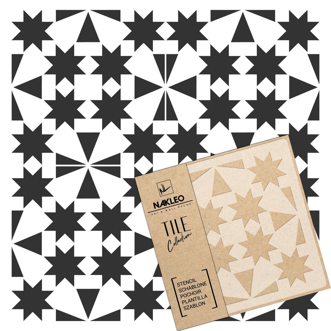 Moroccan Tile Painting Stencil: Reusable Moorish Floor Template - Etsy