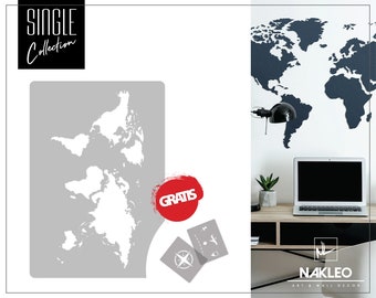 World Map Stencil | Etsy