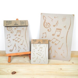 DIY Reusable Plastic STENCIL // A3 A4 A5 Notes Musical Treble Clef ...