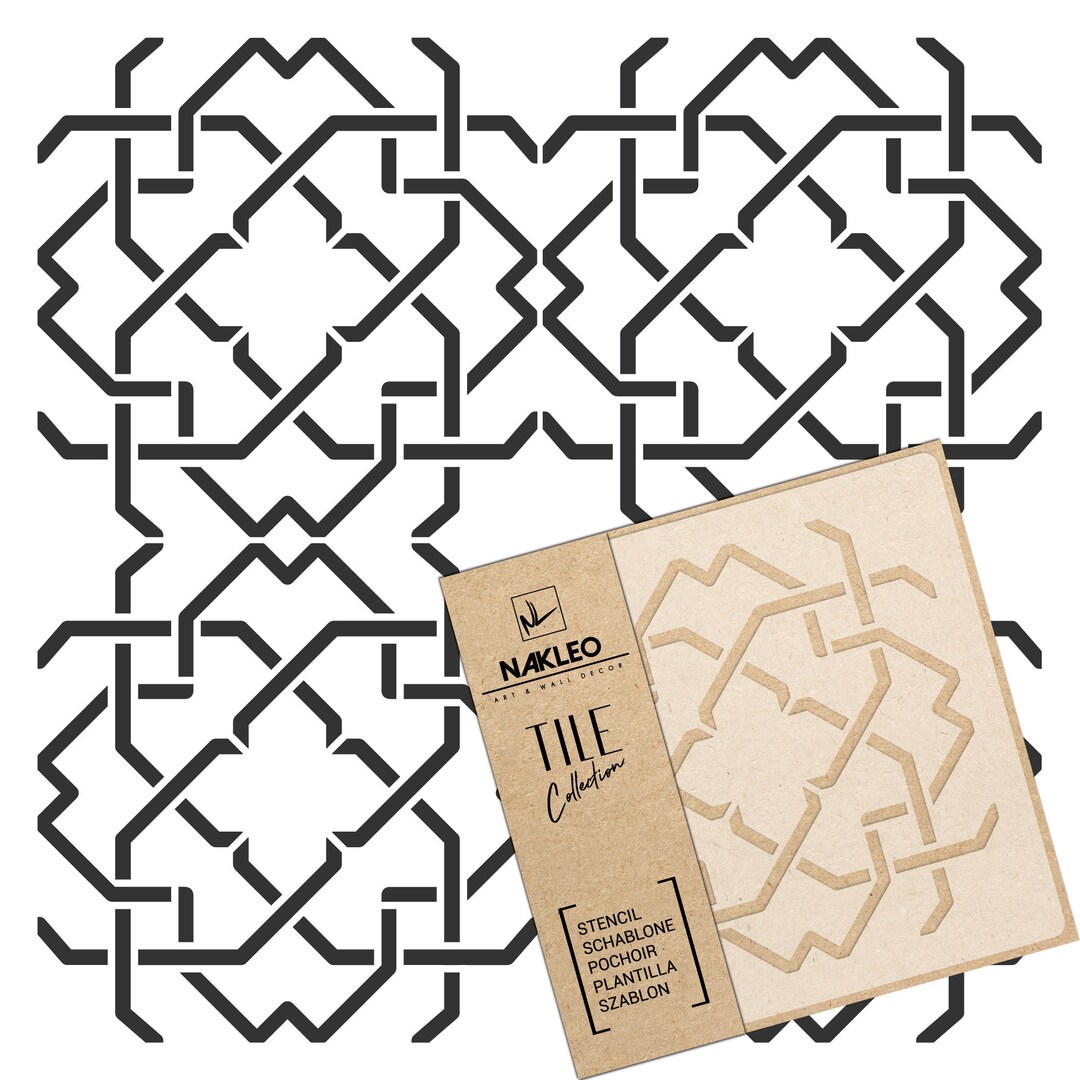 Mazara Moroccan Tile Stencil: Reusable Spanish Moorish Floor Template ...