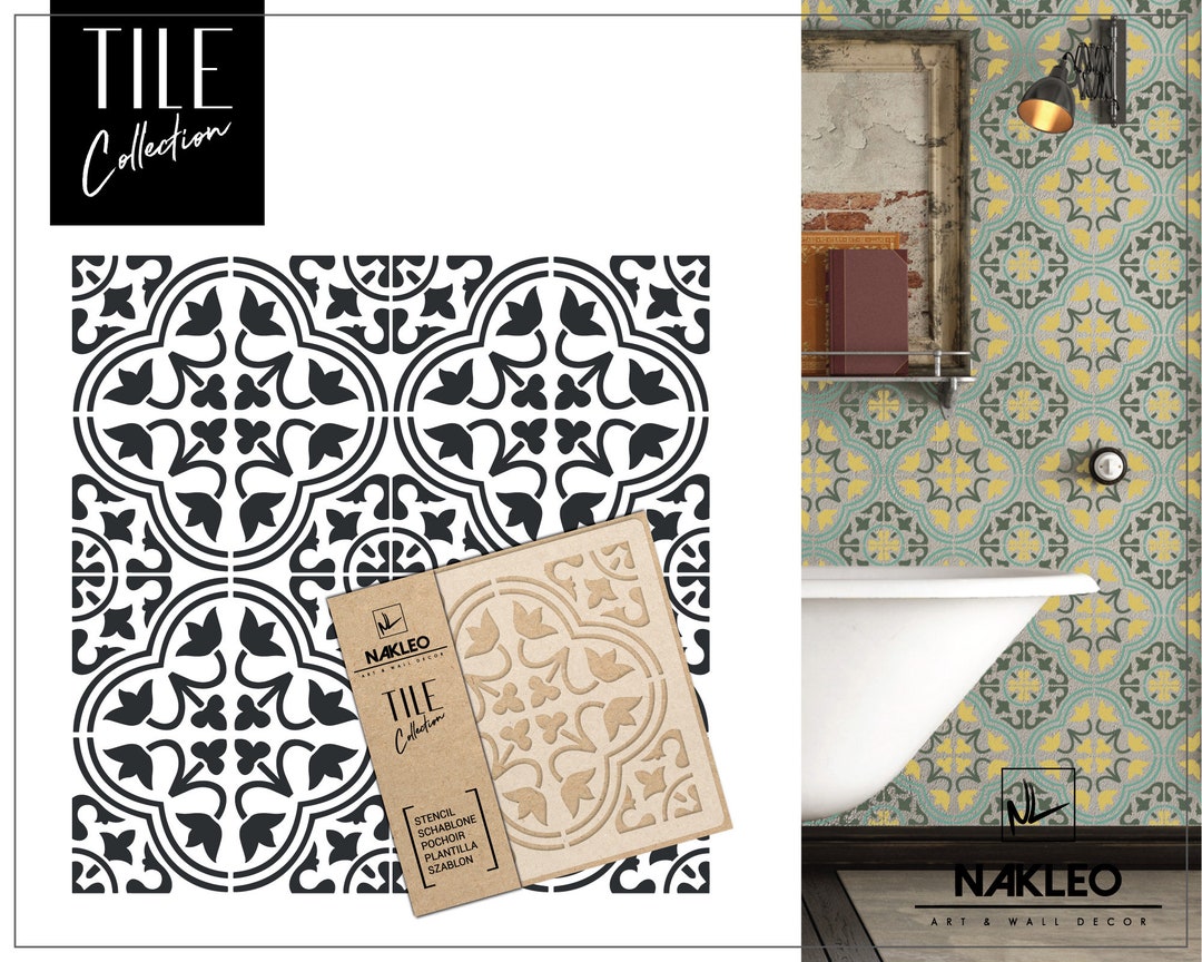 MORO Tile Reusable Plastic Stencil // Moroccan Geometric // Floor Wall ...
