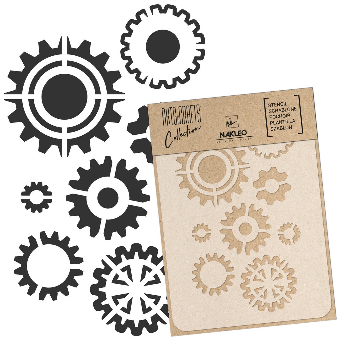 Factory Gears Stencil: Reusable Art & Craft Template - Etsy