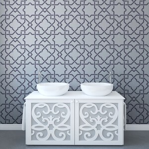 MAZARA Tile Reusable Plastic Stencil // Moroccan Geometric // - Etsy