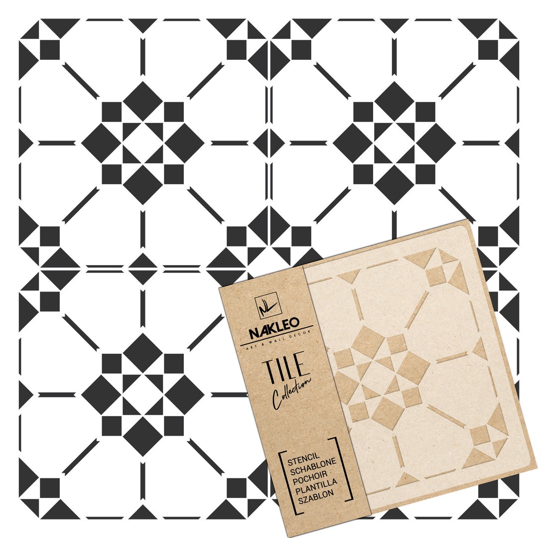 Tile Painting Stencil - 10x10 Cm to 60x60 Cm - Pelichos Geometric ...
