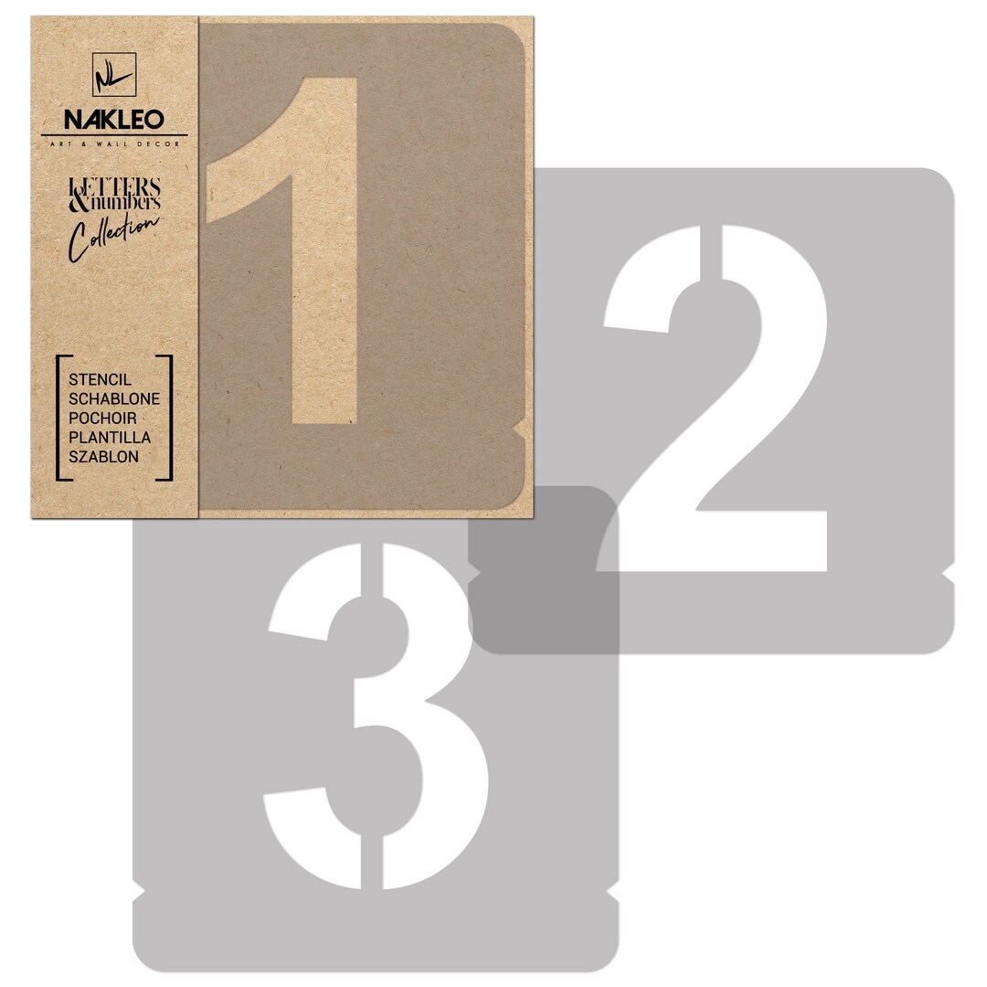 Modern Sans Number Stencils: Reusable Painting Templates, 12pc - Etsy