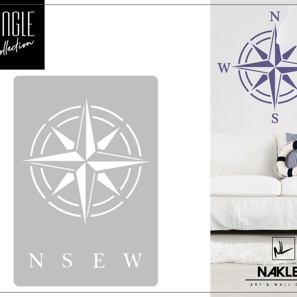 Compass Rose Stencil - Etsy