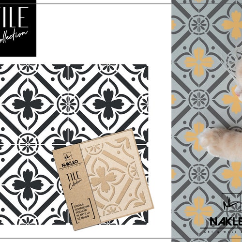 MORO Tile Reusable Plastic Stencil // Moroccan Geometric // - Etsy