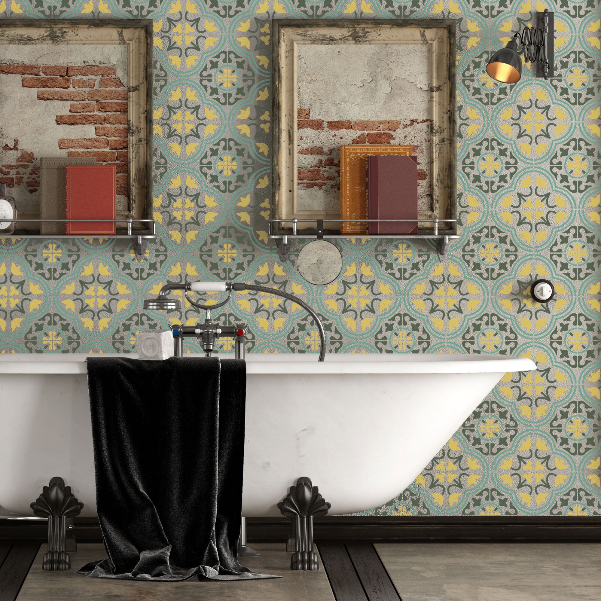 MORO Tile Reusable Plastic Stencil // Moroccan Geometric // - Etsy