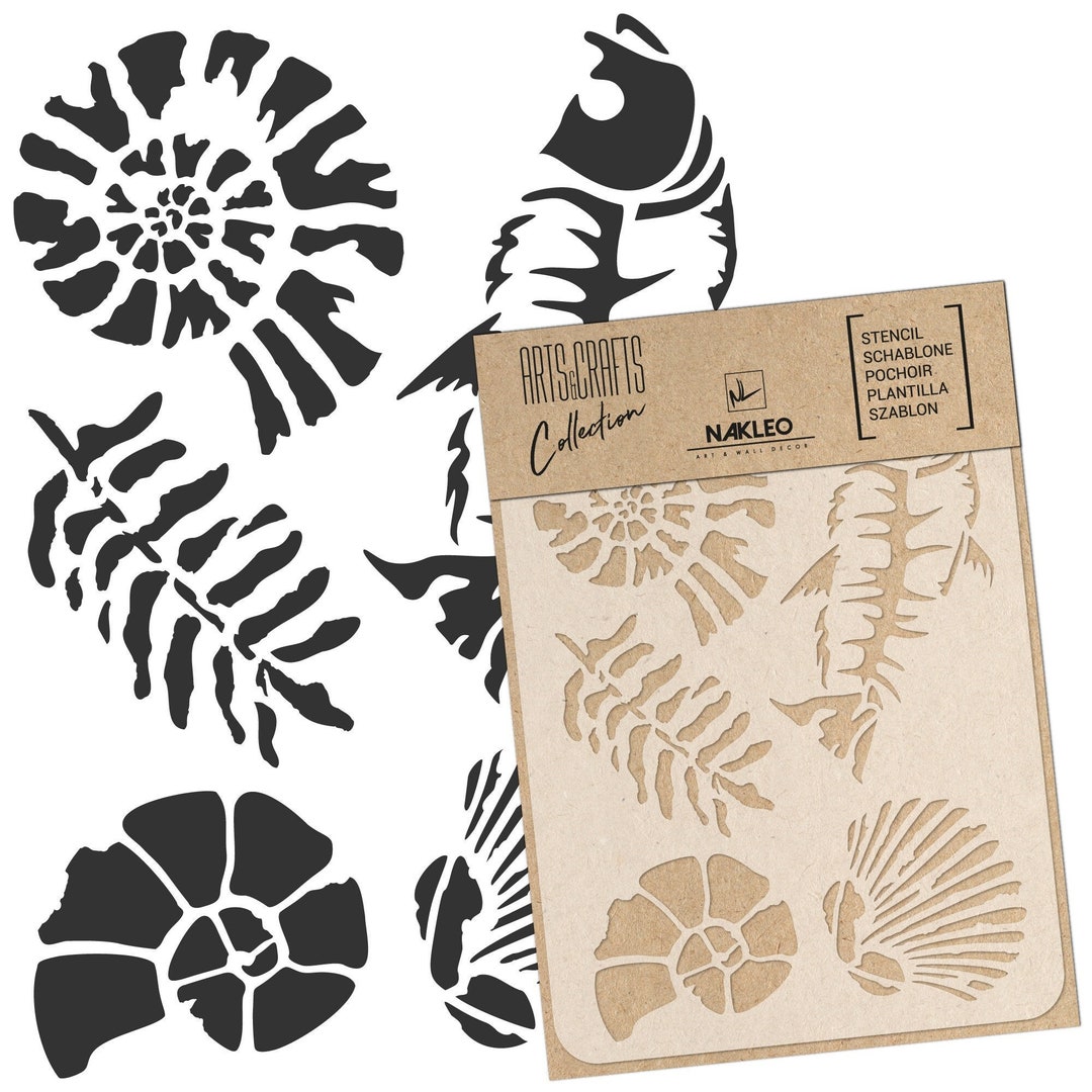 Ammonite Fossil Stencil: Reusable Art & Craft Template - Etsy
