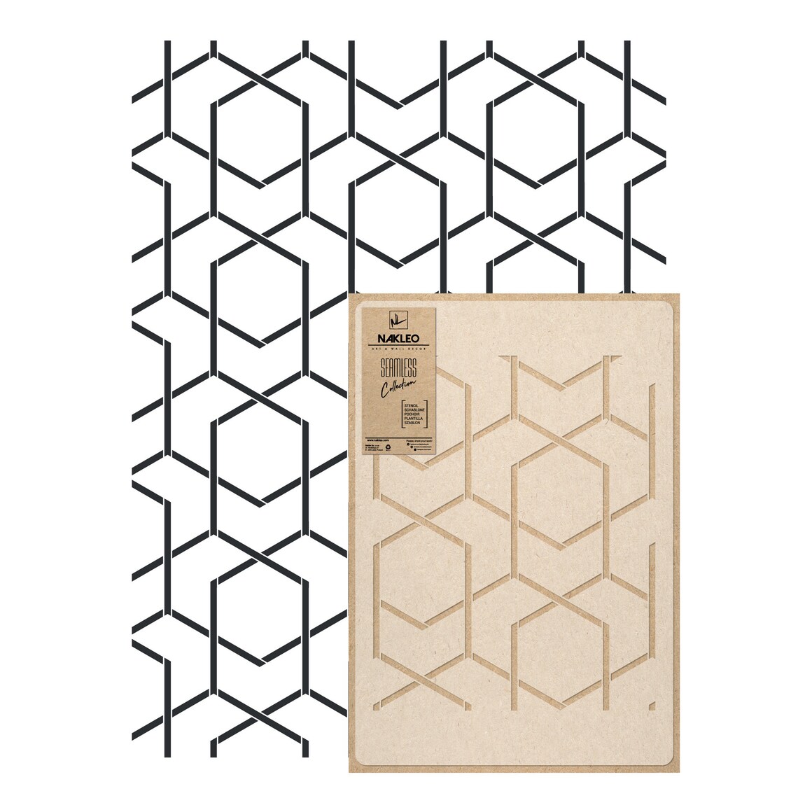 Geometric Reusable Plastic Wall Stencil // 65x95cm 24.6 - Etsy