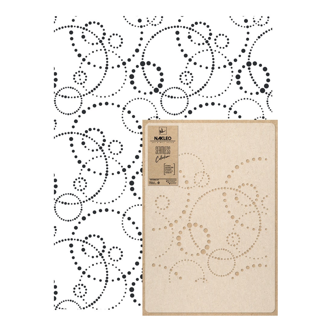 NAKLEO Painting Stencil for Walls - Repetitive Large Template 59x95 Cm ...