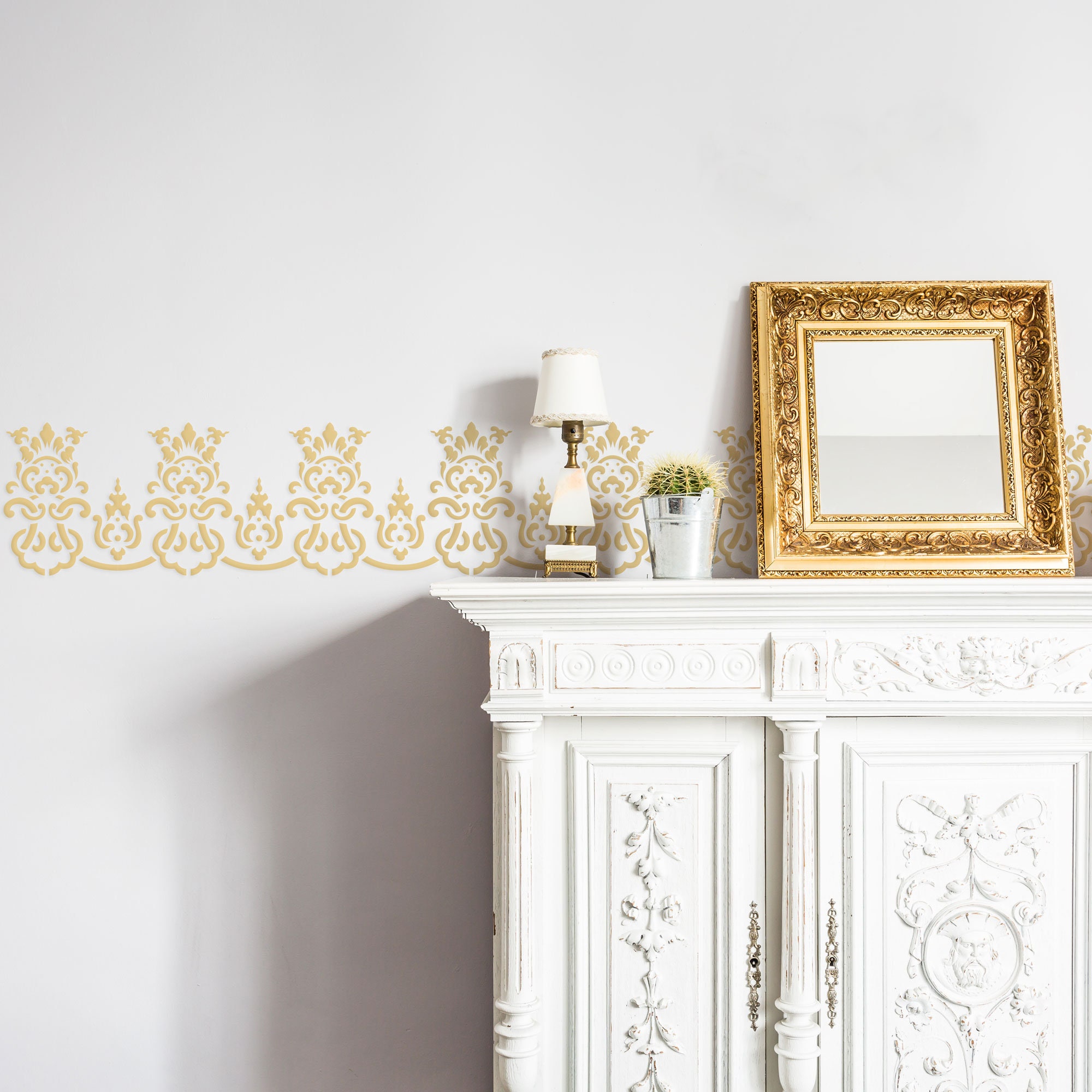 Border Reusable Plastic Wall Stencil // Lai Thai 2 // Art - Etsy