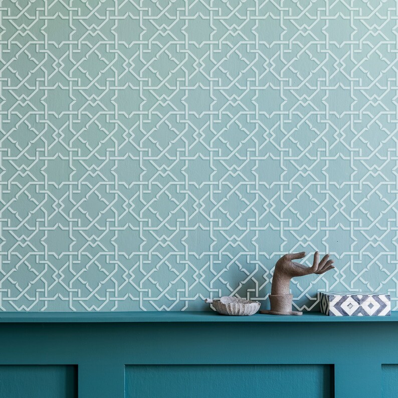 Mazara Moroccan Tile Stencil: Reusable Spanish Moorish Floor Template ...