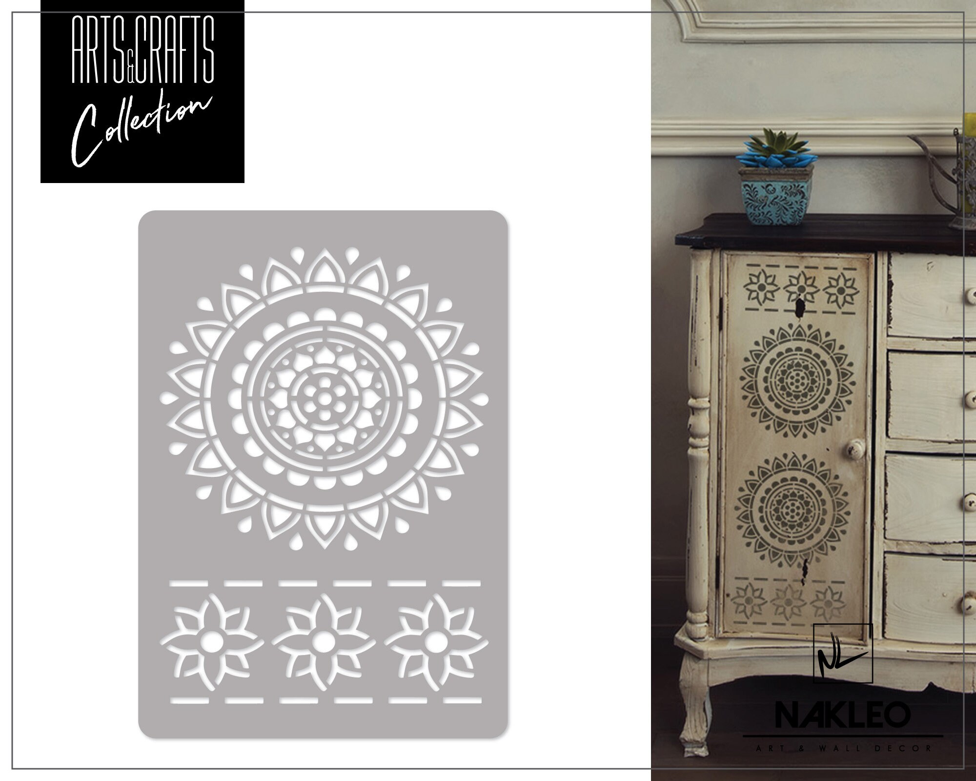 DIY Reusable Plastic STENCIL // A3 A4 A5 Mandala // Craft - Etsy