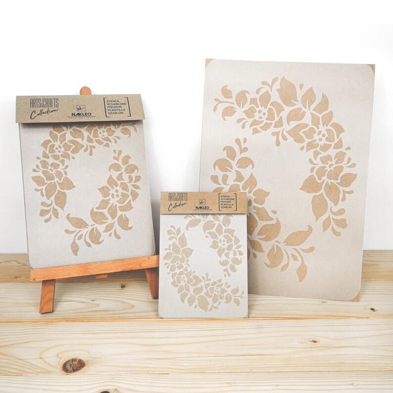 Floral Frame Stencil: Reusable DIY Craft Template - Etsy