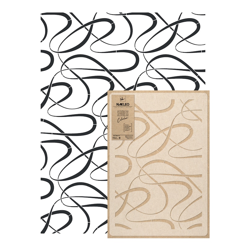 Curvy Lines Wall Stencil: Large Reusable Template (59x95 Cm) - Etsy