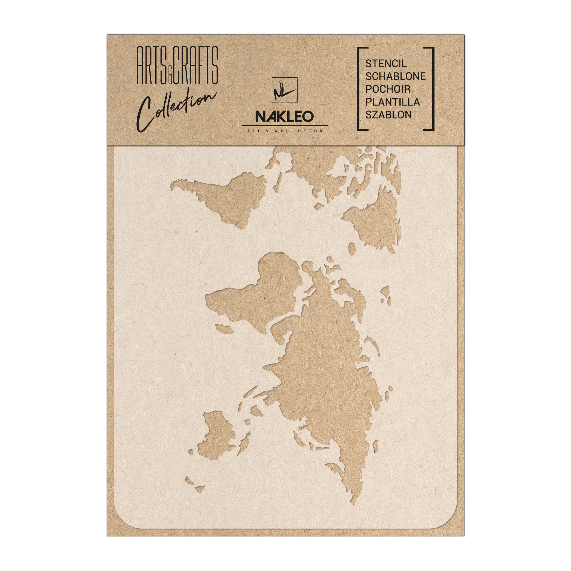 DIY Reusable Plastic STENCIL // A3 A4 A5 Craft World Map // | Etsy