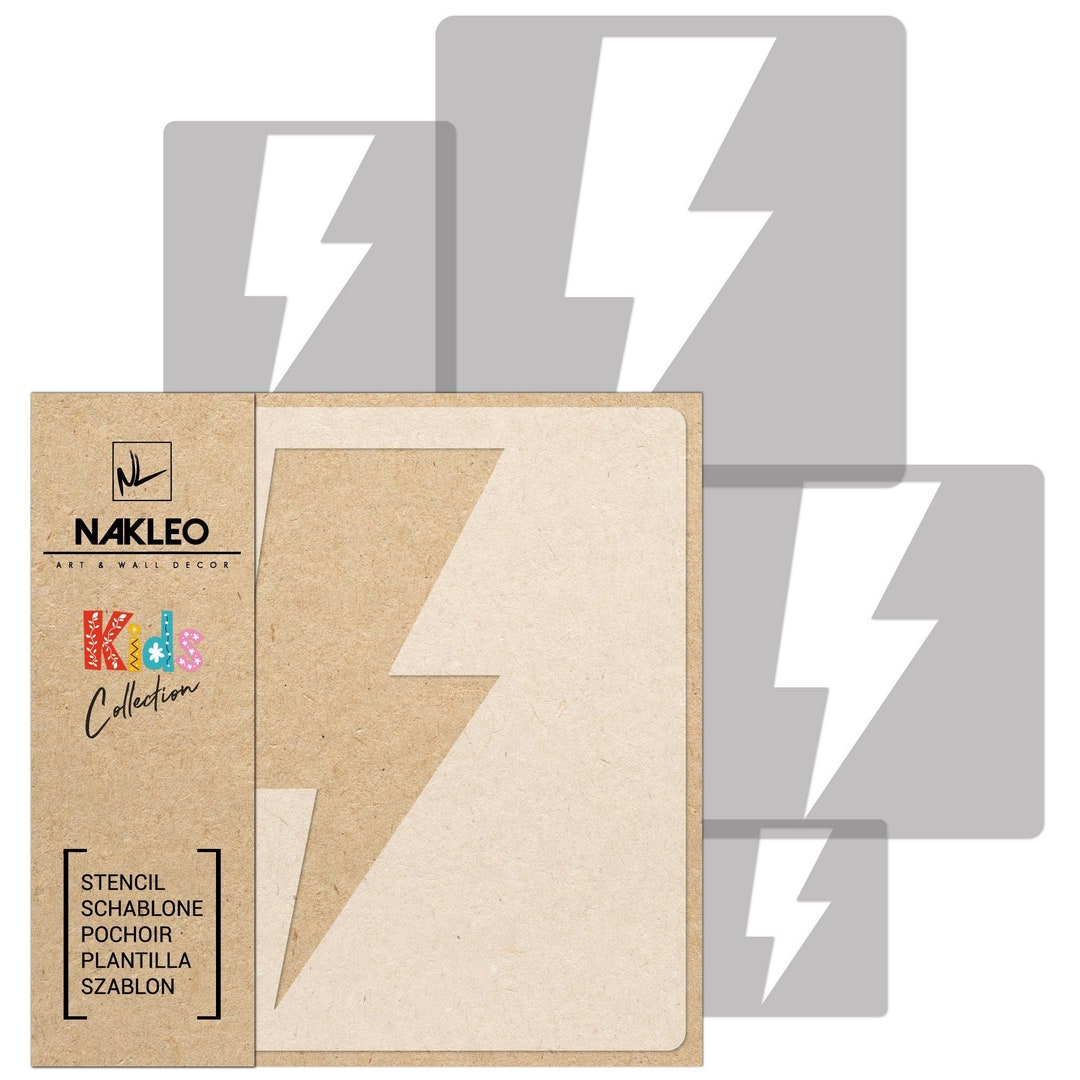 Thunderbolt Wall Stencil Set: Reusable DIY Kids Room Decor - Etsy