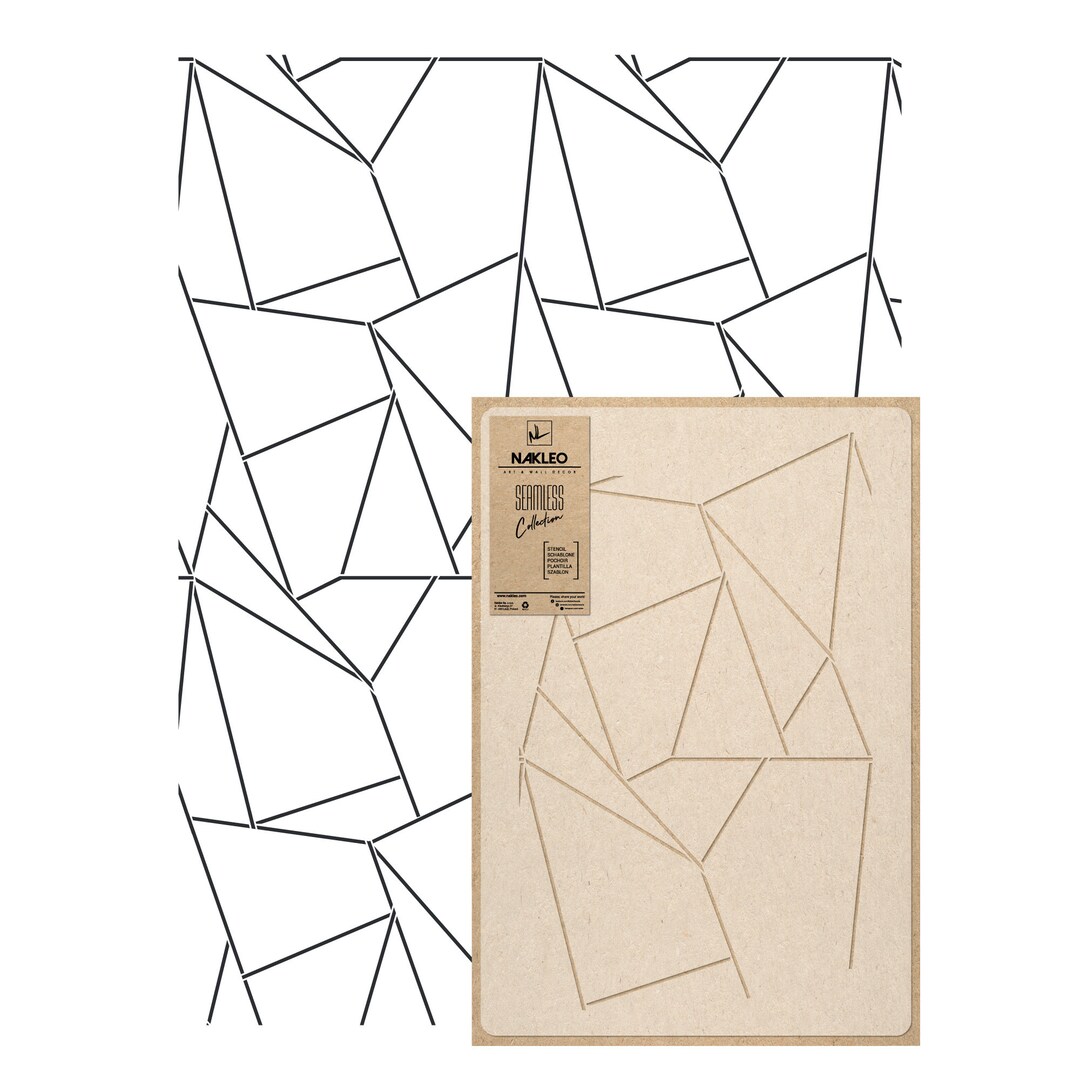 Triangle Wall Painting Stencil: Large Reusable Geometric Template ...