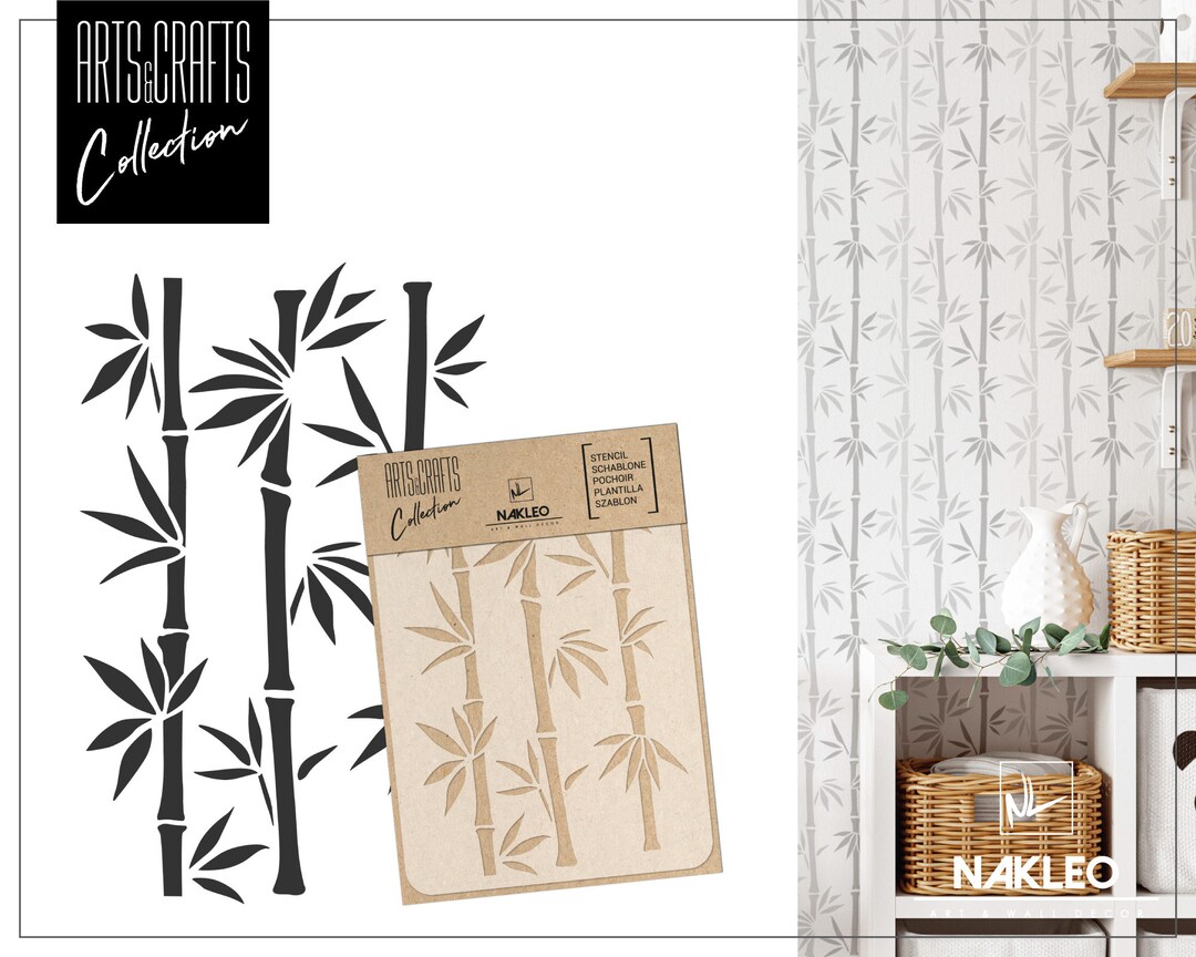 DIY Reusable Plastic STENCIL // A3 A4 // Bamboo Shoots // Craft ...