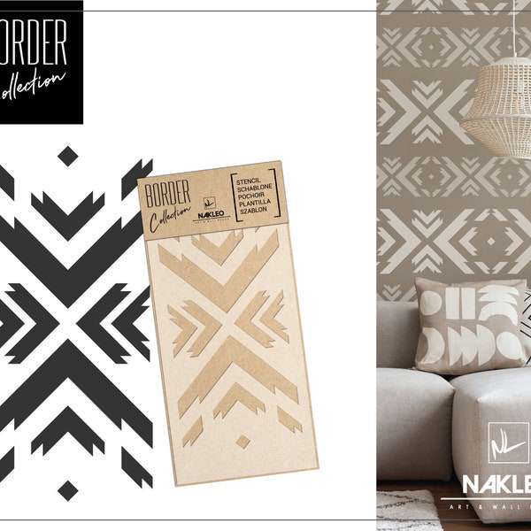 Aztec Wall Paint Stencil - Etsy