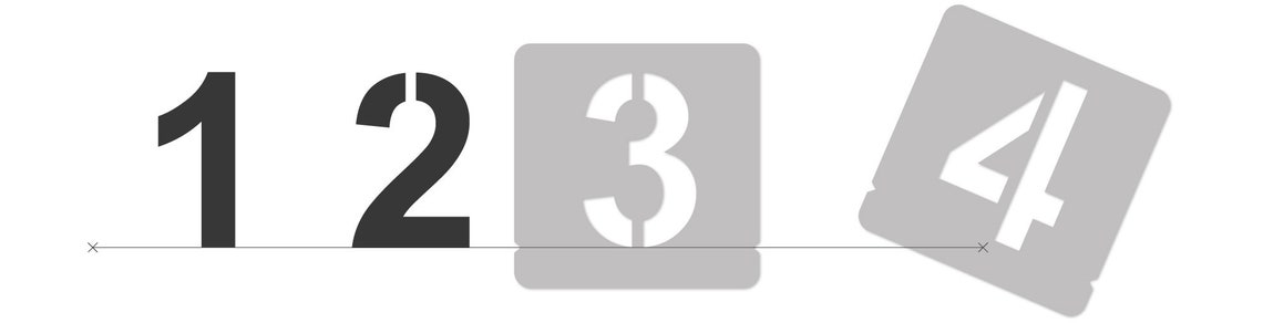 Reusable Plastic Wall Stencil // 100 Mm // Modern Sans Numbers | Etsy