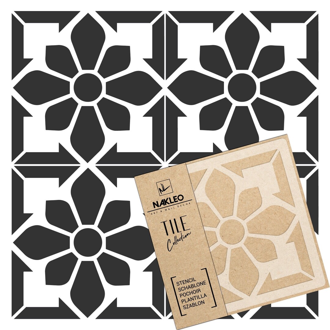 Tile Painting Stencil - 10x10 Cm to 60x60 Cm - Nisa Spanish Moorish ...