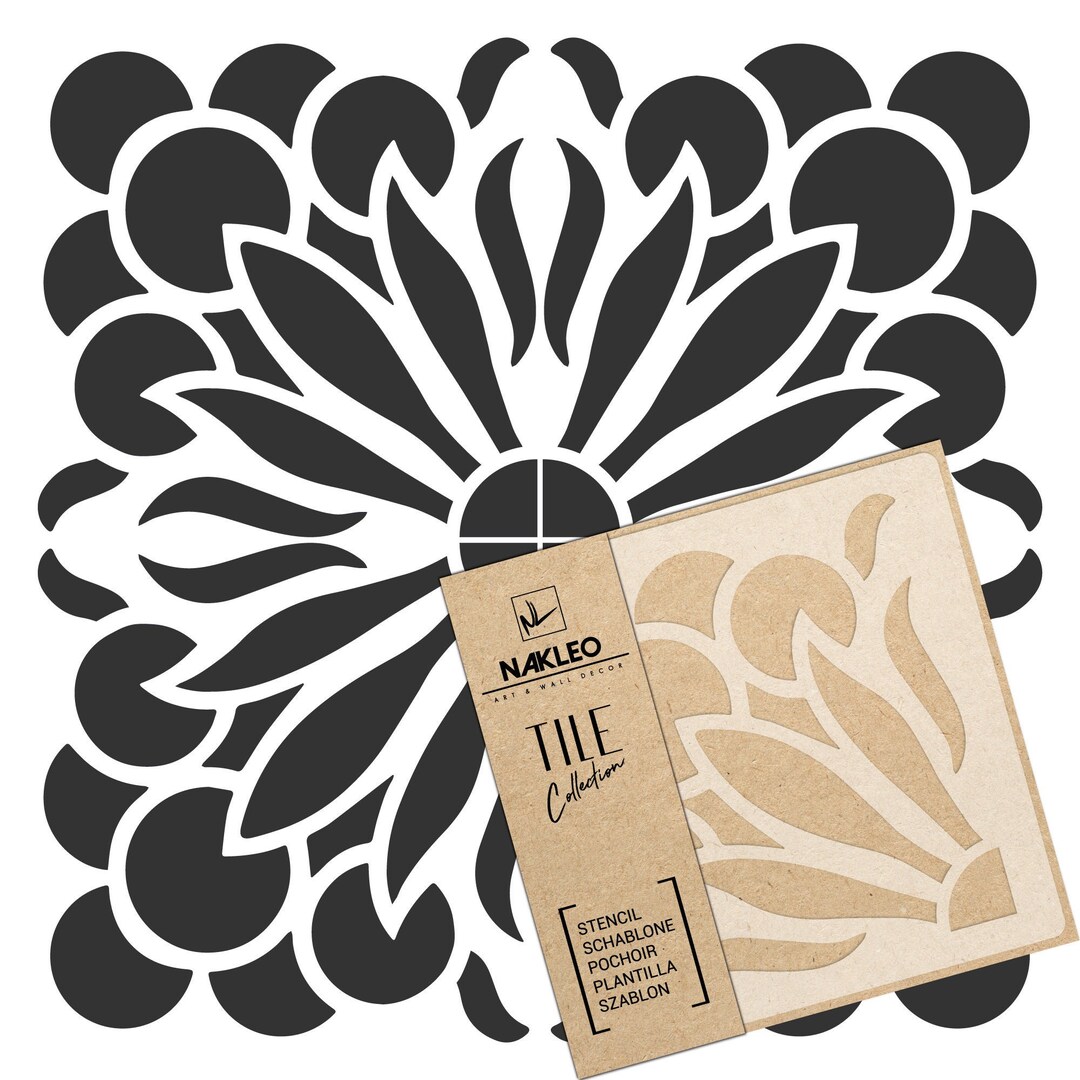 Tile Painting Stencil - 10x10 Cm to 60x60 Cm - Palvo Spanish Moorish ...