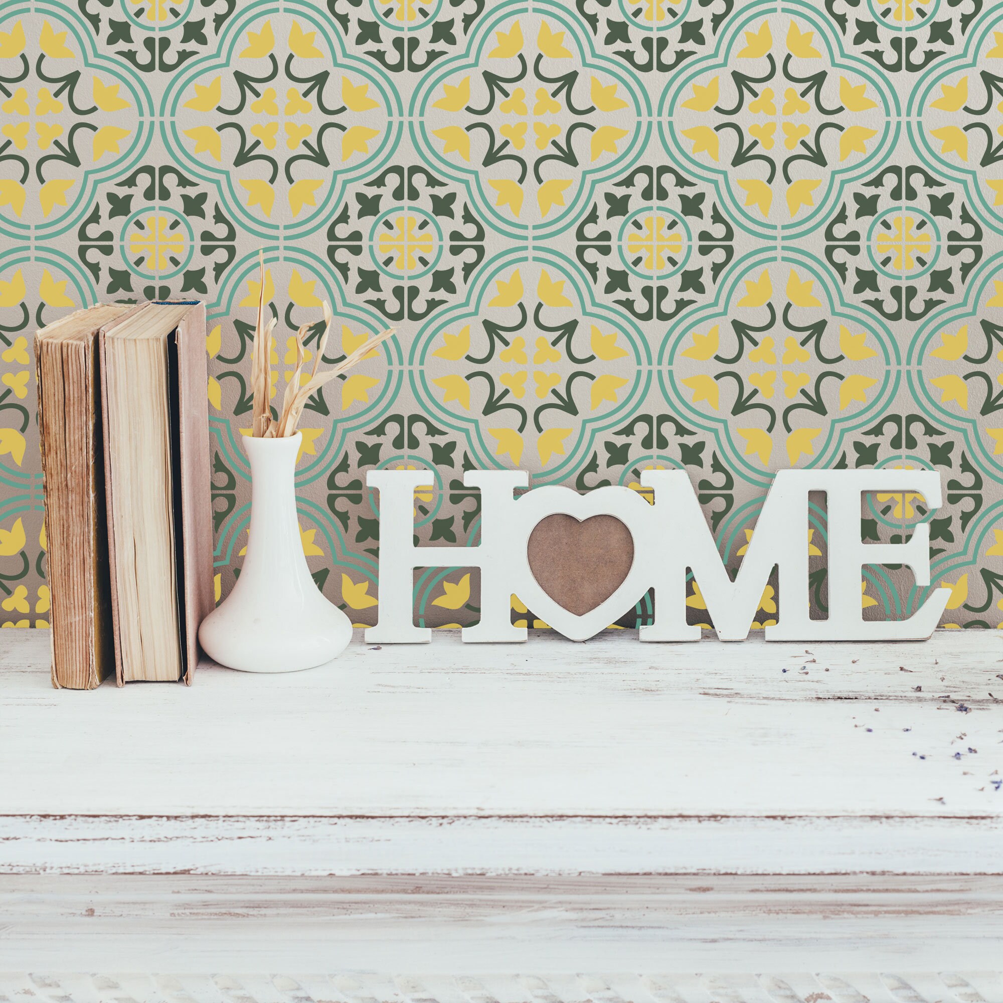 MORO Tile Reusable Plastic Stencil // Moroccan Geometric // - Etsy