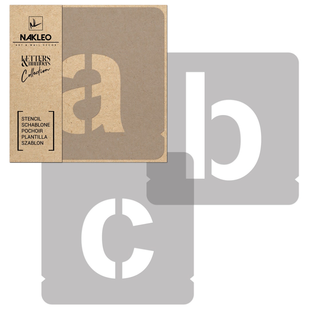 Alphabet Stencils Set: Modern Sans Serif Font, Reusable Painting ...