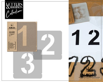 Reusable Plastic Wall Stencil // 100 Mm // Modern Sans Numbers - Etsy