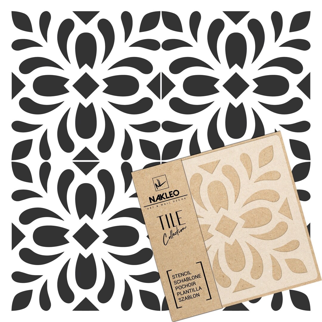 Moroccan Tile Painting Stencil: Reusable Moorish Floor Template - Etsy