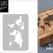 DIY Reusable Plastic STENCIL // A3 A4 A5 Craft World Map // Craft ...
