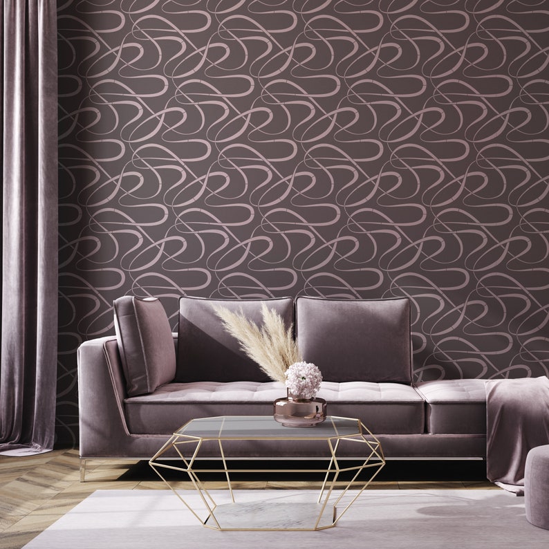 Curvy Lines Wall Stencil: Large Reusable Template (59x95 Cm) - Etsy