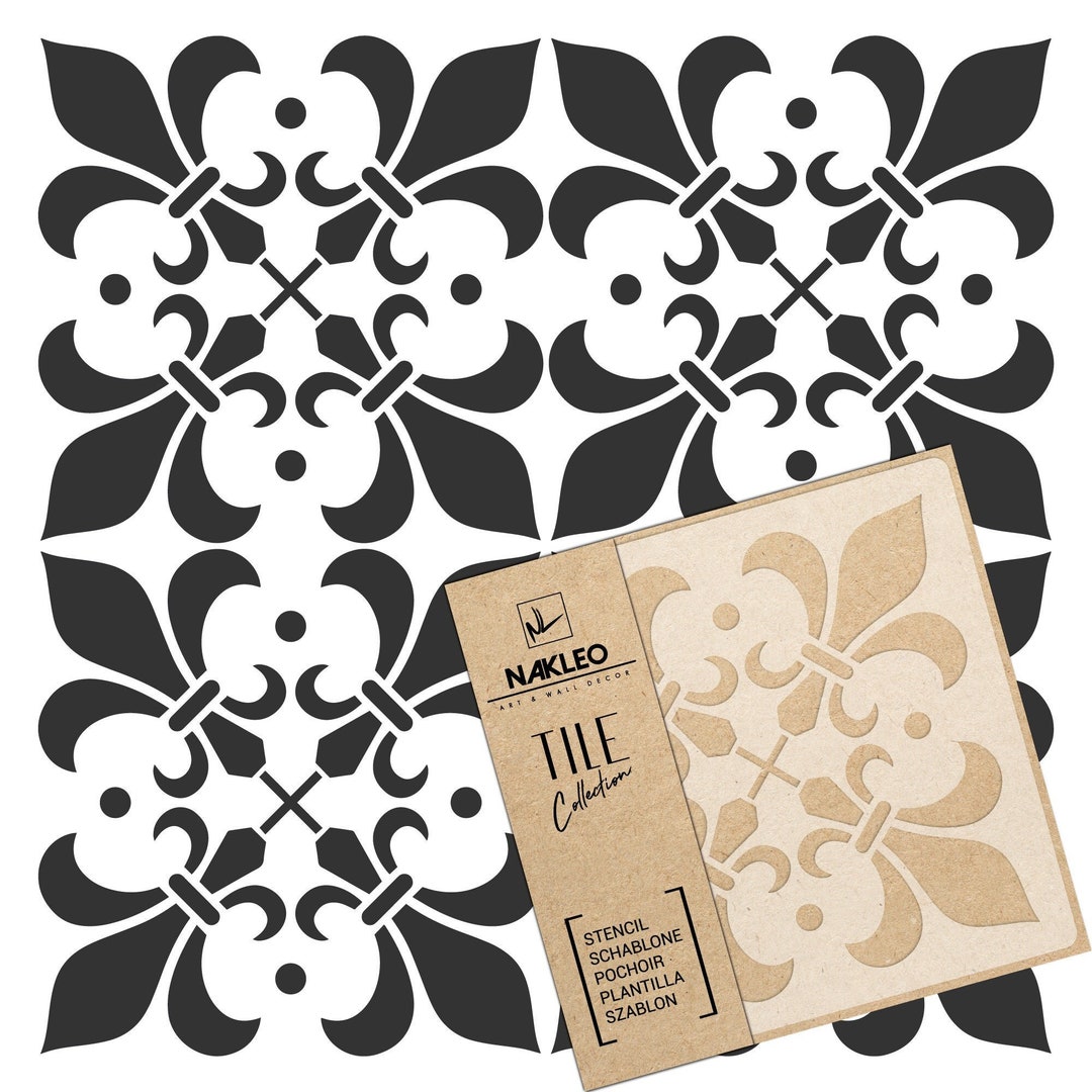 Tile Painting Stencil - 10x10 Cm to 60x60 Cm - Almada Spanish Moorish ...