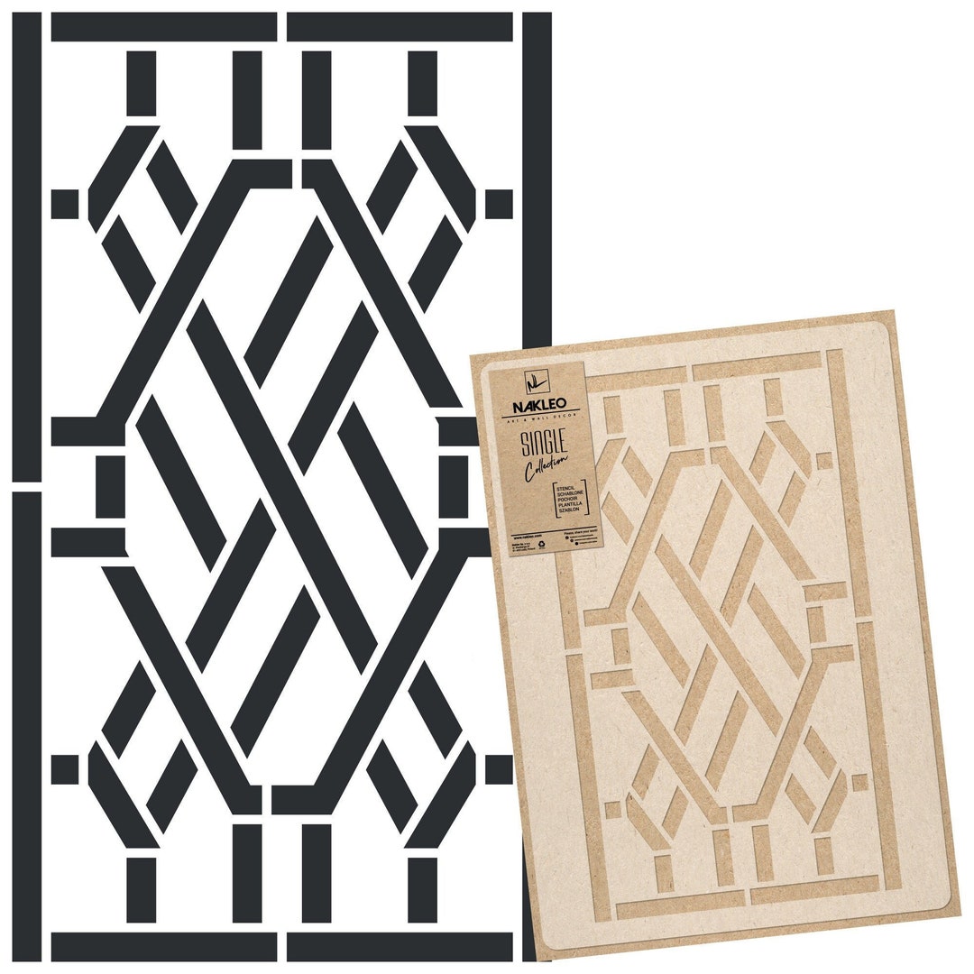 Chinese Railing Wall Stencil: Reusable DIY Home Decor Template - Etsy