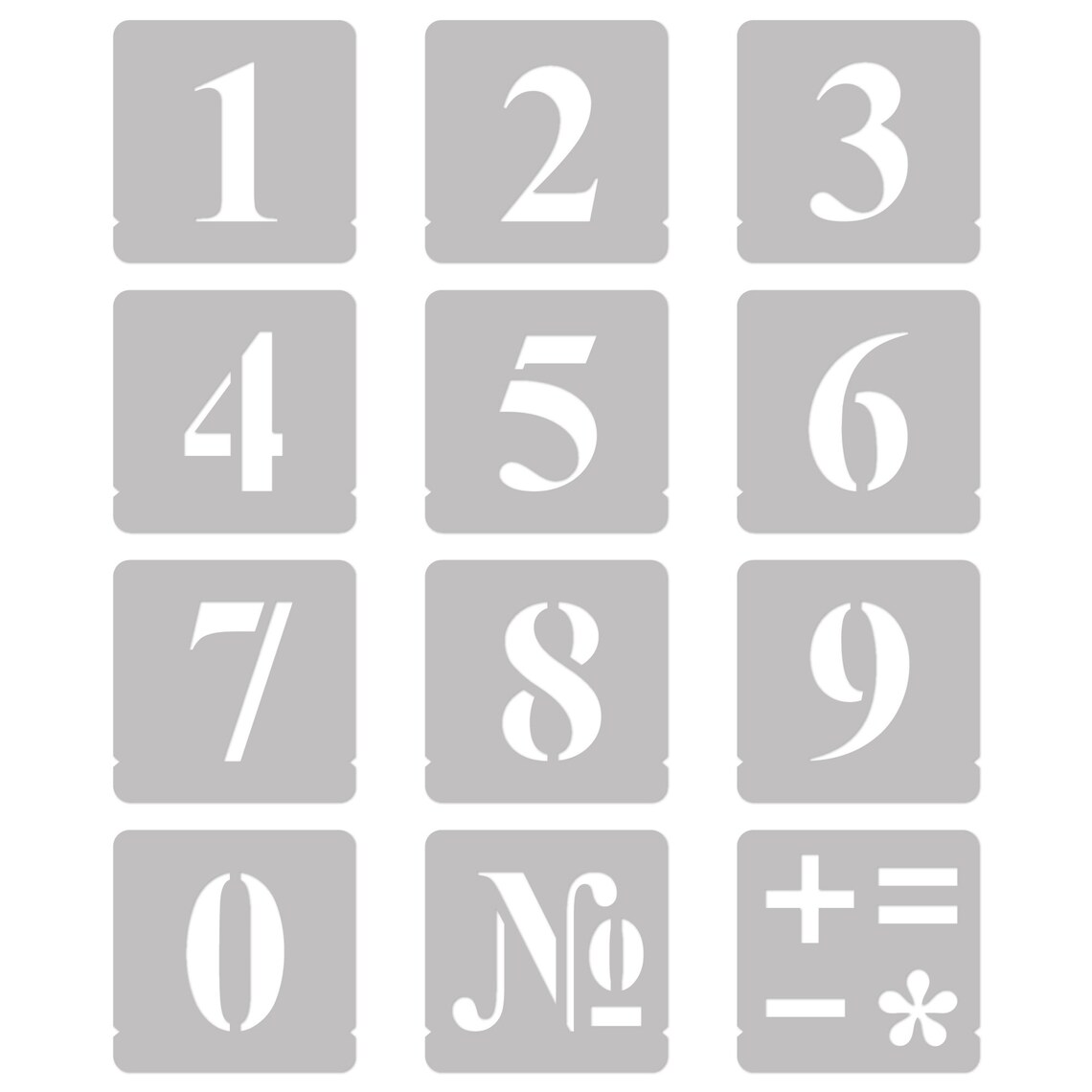 Reusable Plastic Wall Stencil // 70 mm // Times Roman Numbers | Etsy