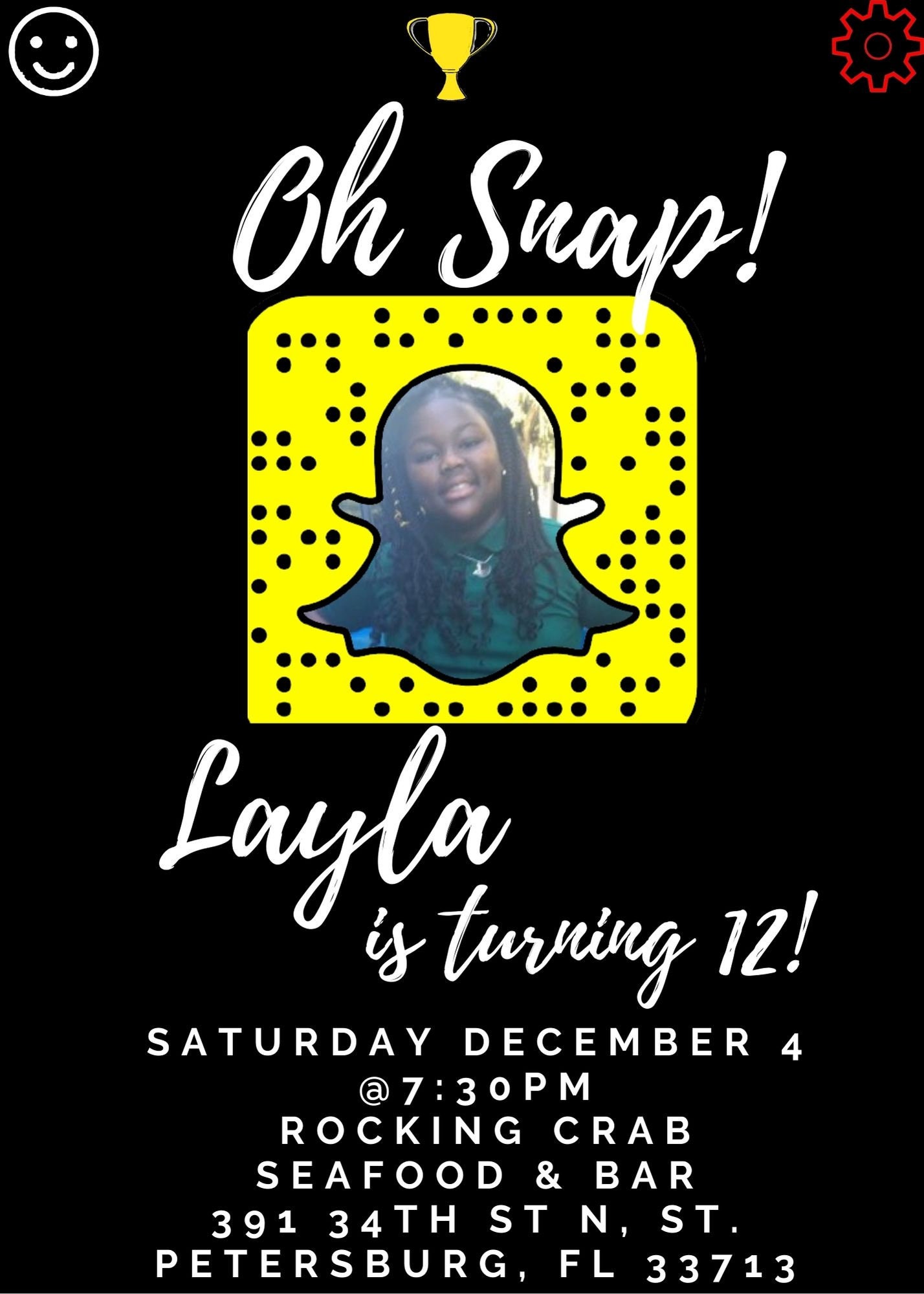 Snapchat Invitation - Etsy