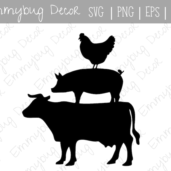 Stacked Farm Animals - Etsy