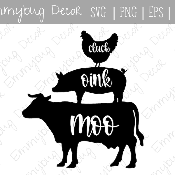 Stacked Farm Animals - Etsy