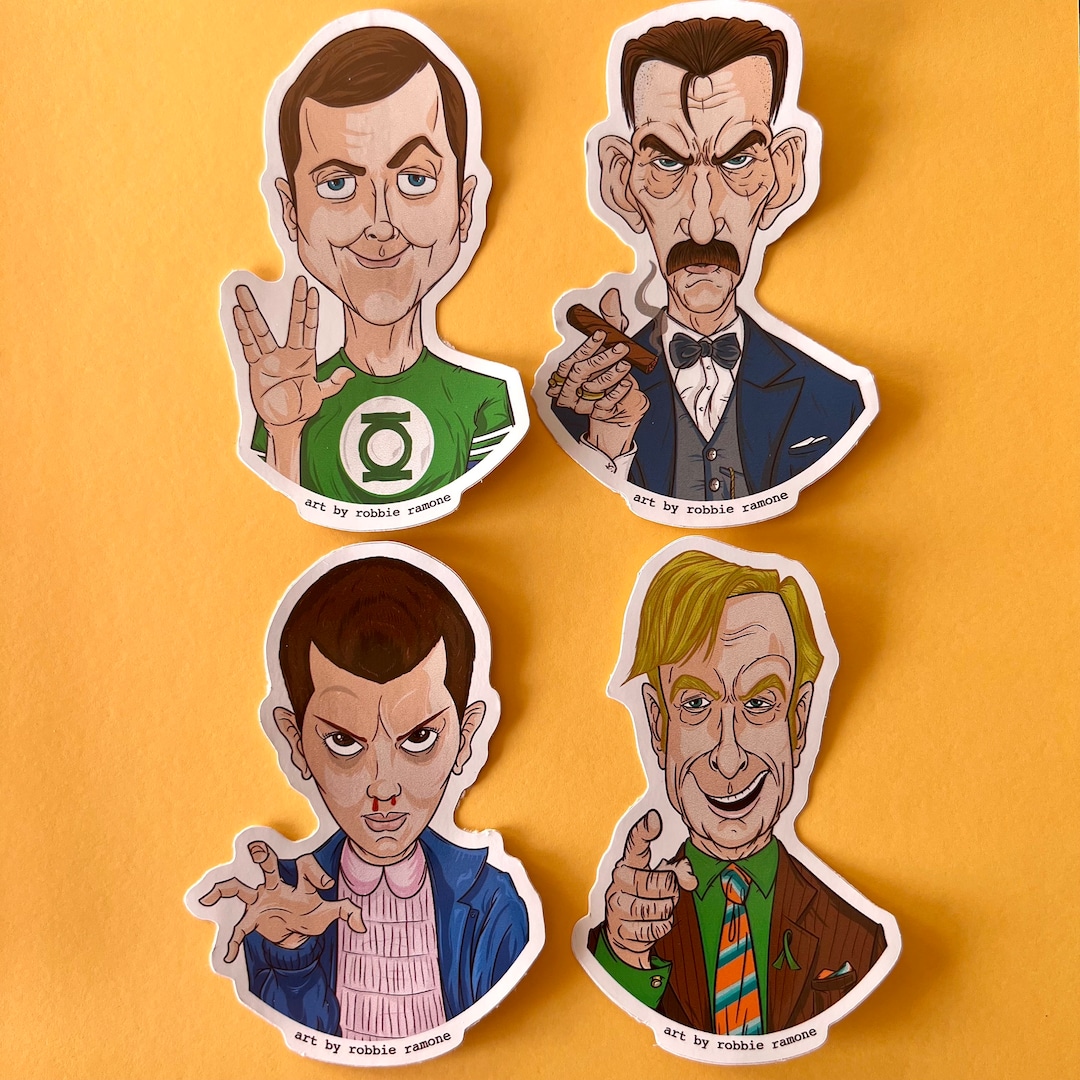 Tv Series Stickers Set, TV Shows Die Cut Vinyl Sticker Pack, Stranger ...