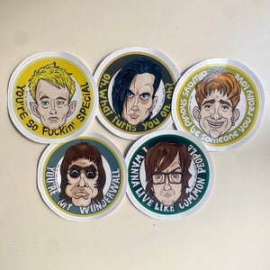 Britpop Stickers Set Britpop Music Stickers Pack 90's - Etsy