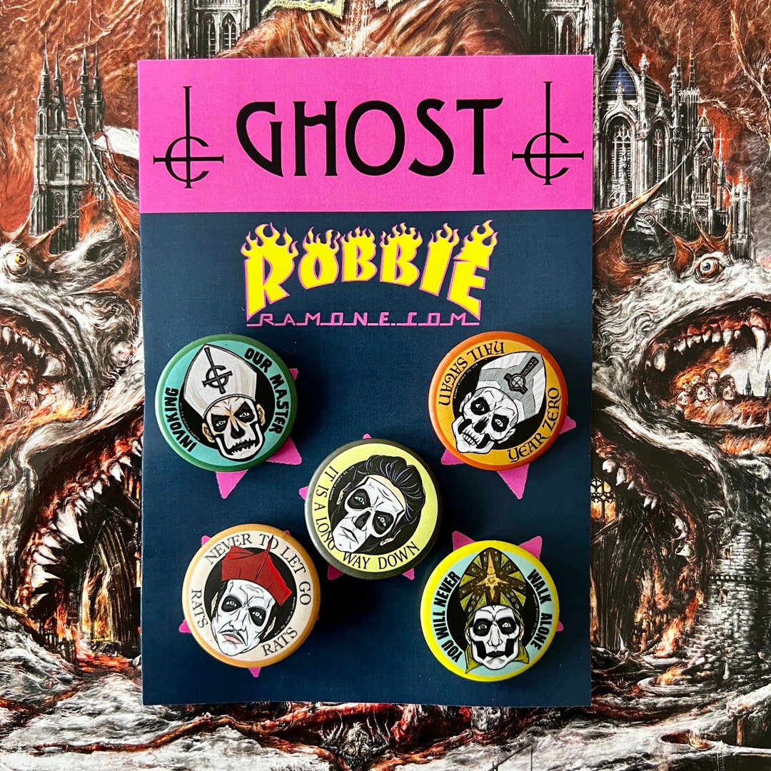Ghost Badges Set, Ghost Band Music Pins, Papa Emeritus Fan, Heavy Metal ...